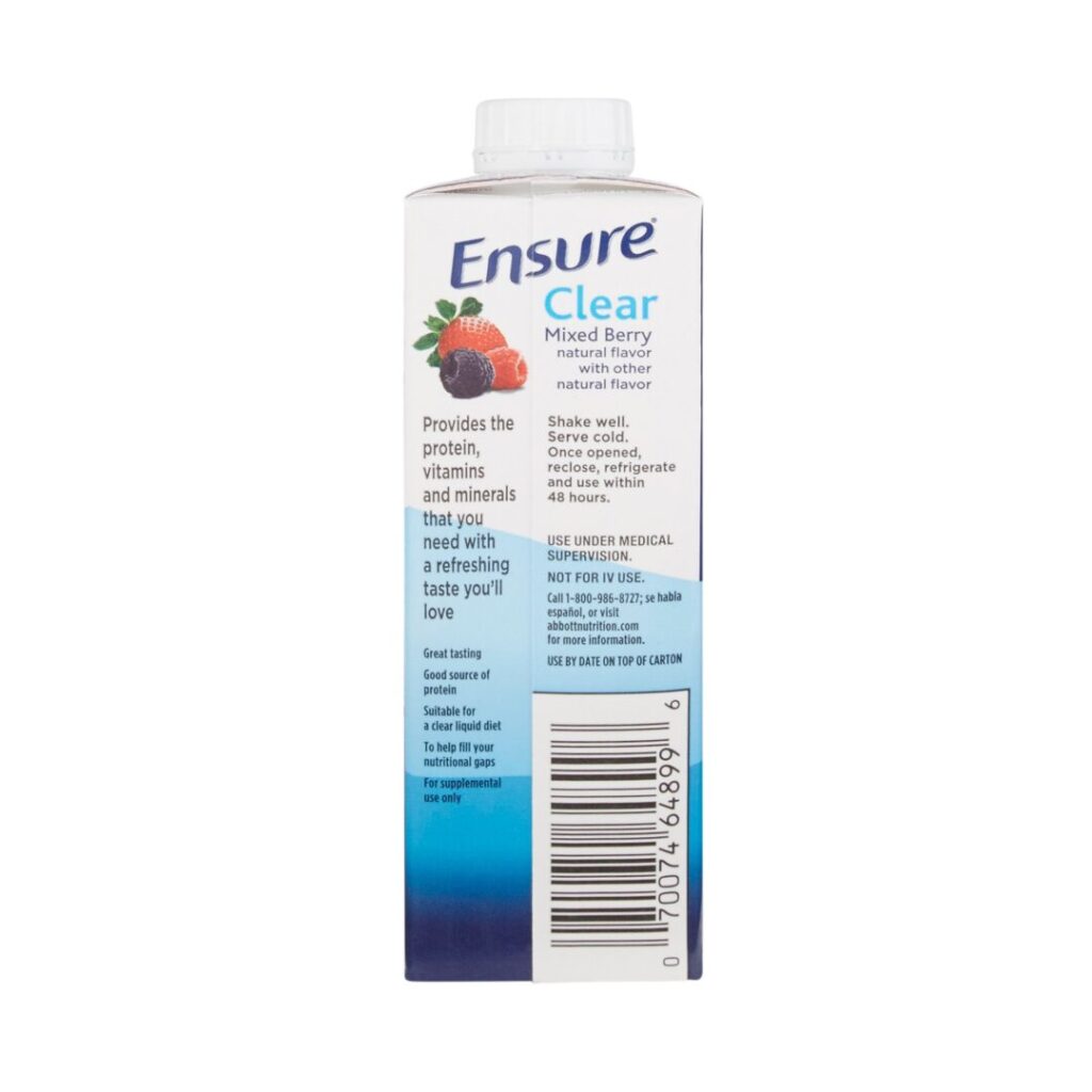 Ensure Clear Therapeutic Nutrition Mixed Berry Oral Supplement, 8 oz ...